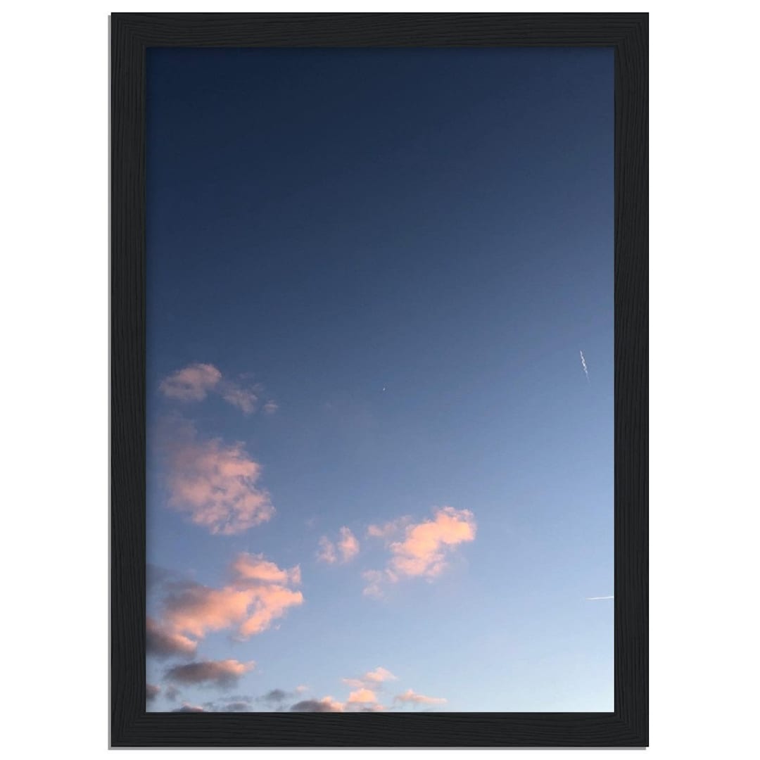 Sunset Sky With Pink Clouds Photograph in Wooden Frame A4 - Etsy