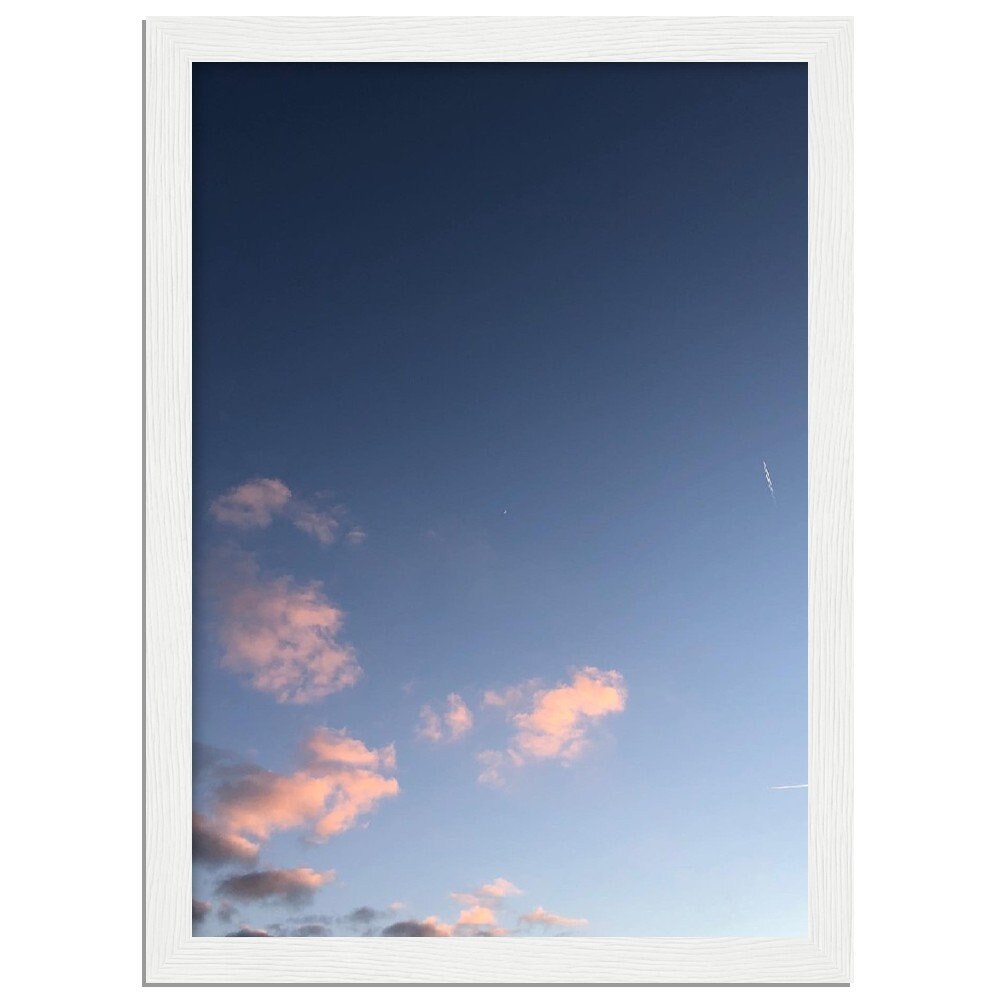 Sunset Sky With Pink Clouds Photograph in Wooden Frame A4 - Etsy
