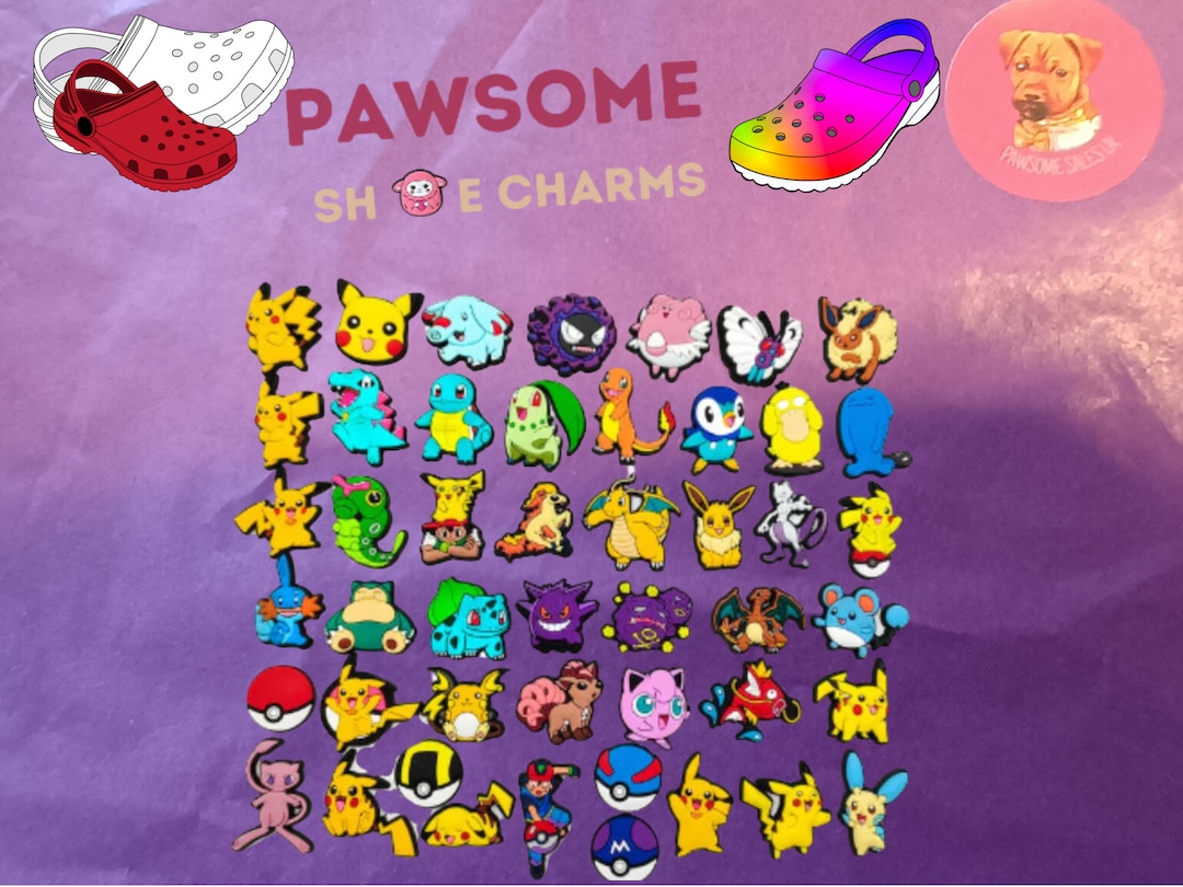 Pokemon Shoe Charms Cute Clog Accessories Pikachu, Eevee and More Kids ...