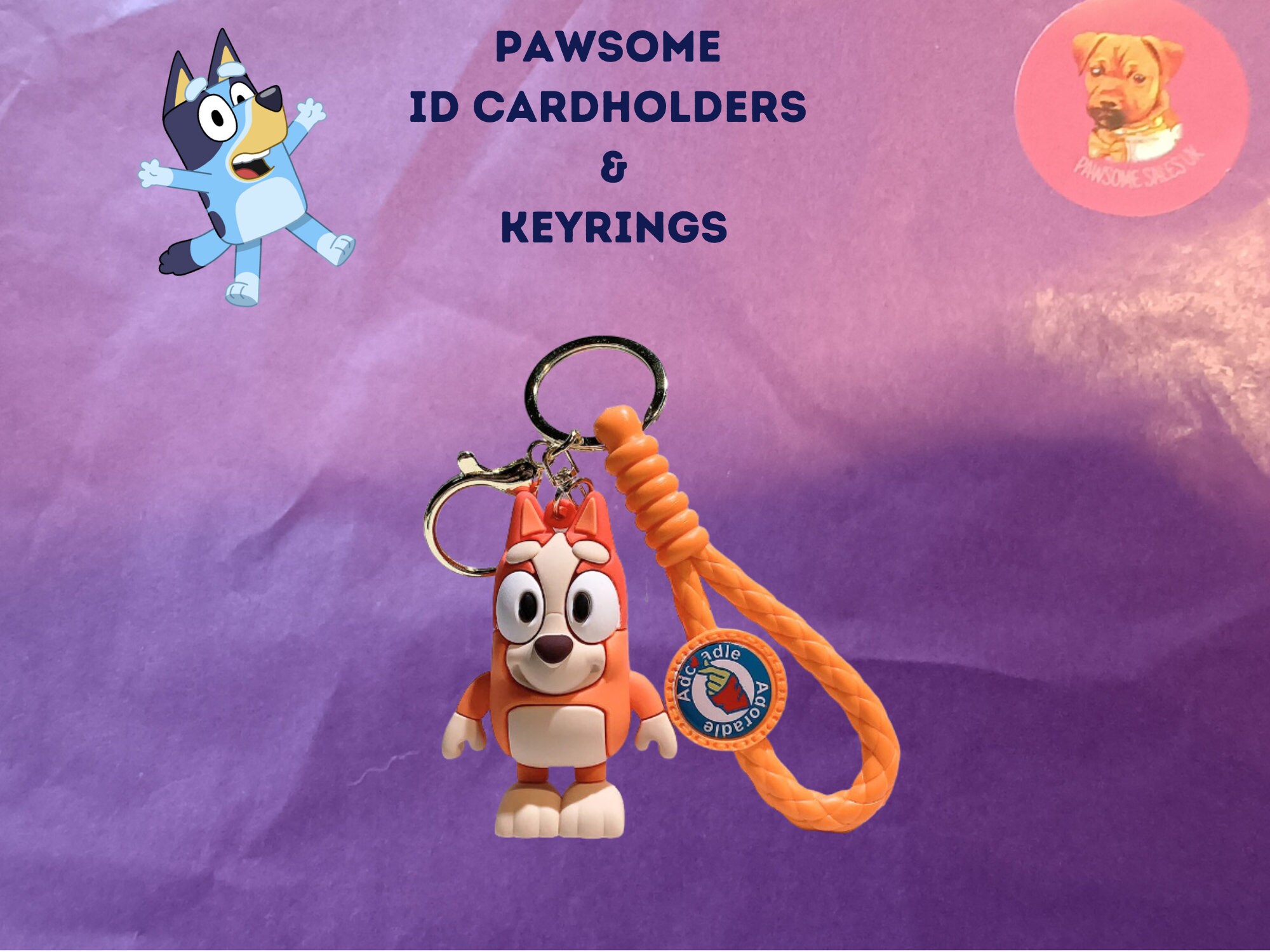 Bluey ID Card Holders Matching Lanyards & Keyrings Bingo - Etsy UK