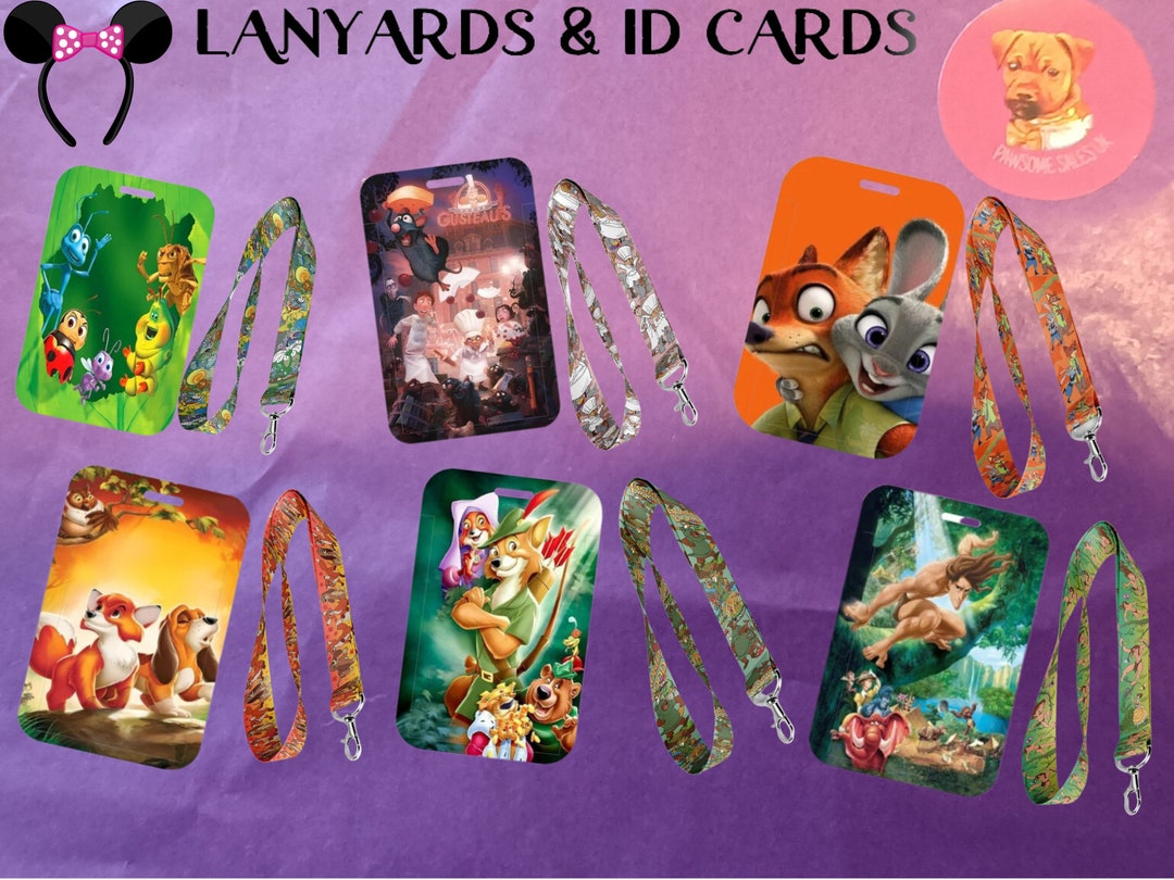 Disney ID Card Holder Disney Badge Holder Tarzan Ratatouille, Character ...