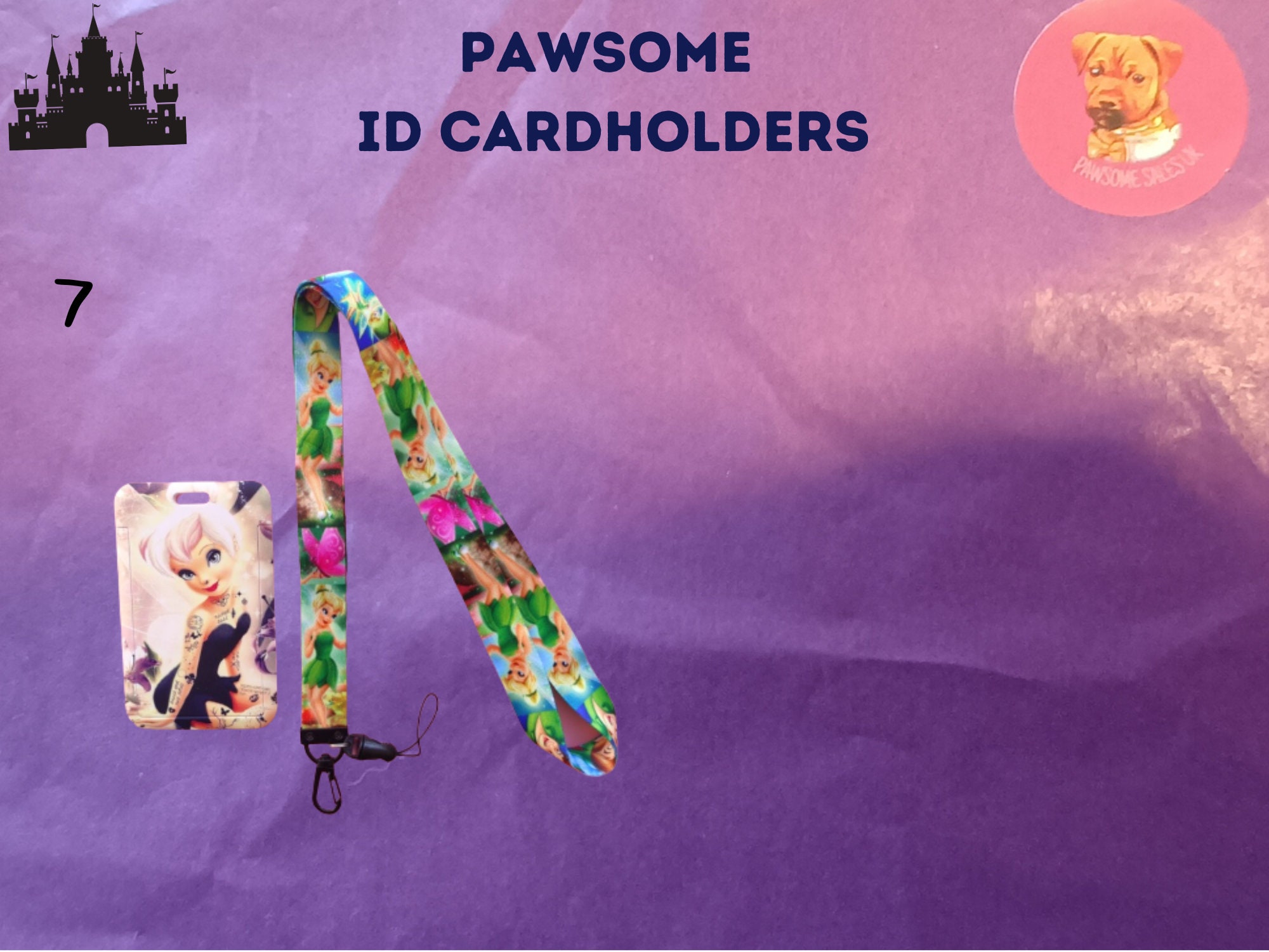 Disney ID Card Holders and Lanyard Ariel Elsa Cinderella - Etsy UK