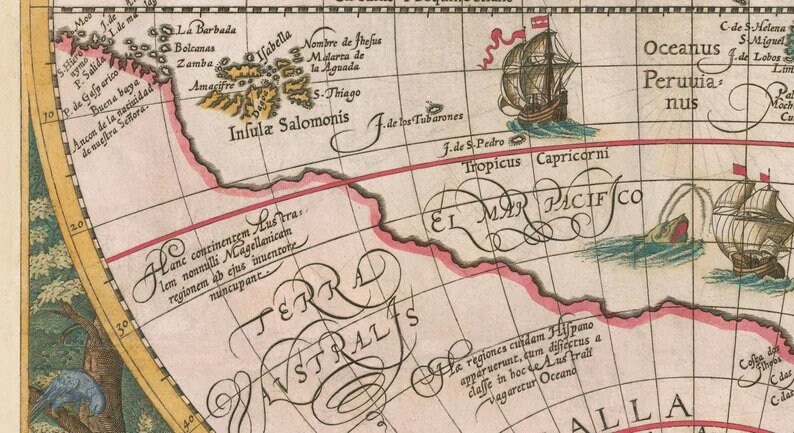 Old World Map, 1596 - Rare Early Atlas Map by Johannes Baptista Vrients ...