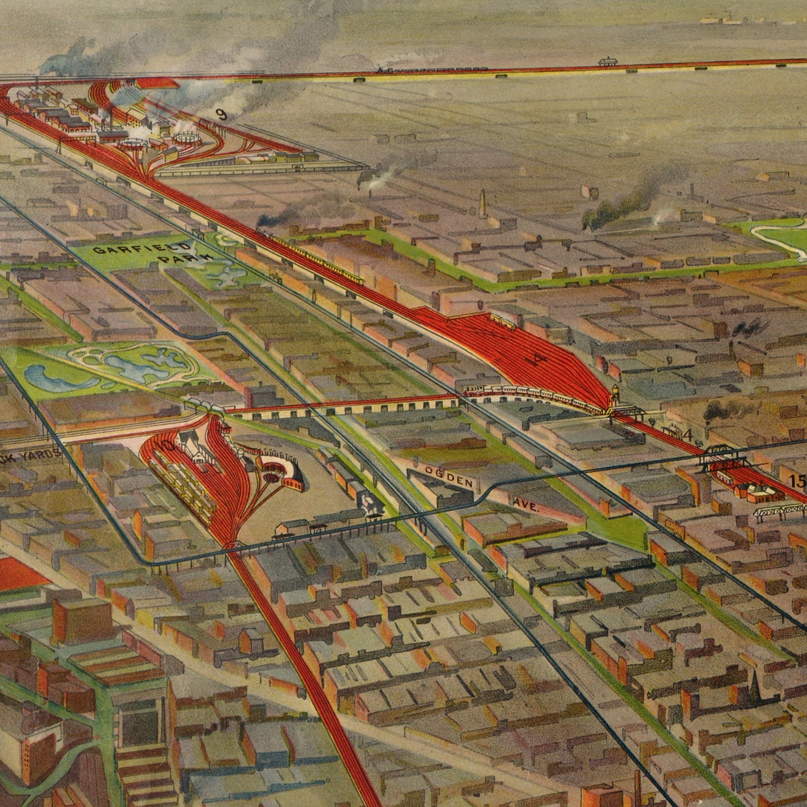 Old Map of Chicago (1902) Chicago Railroad Map, Chicago Map, Vintage ...