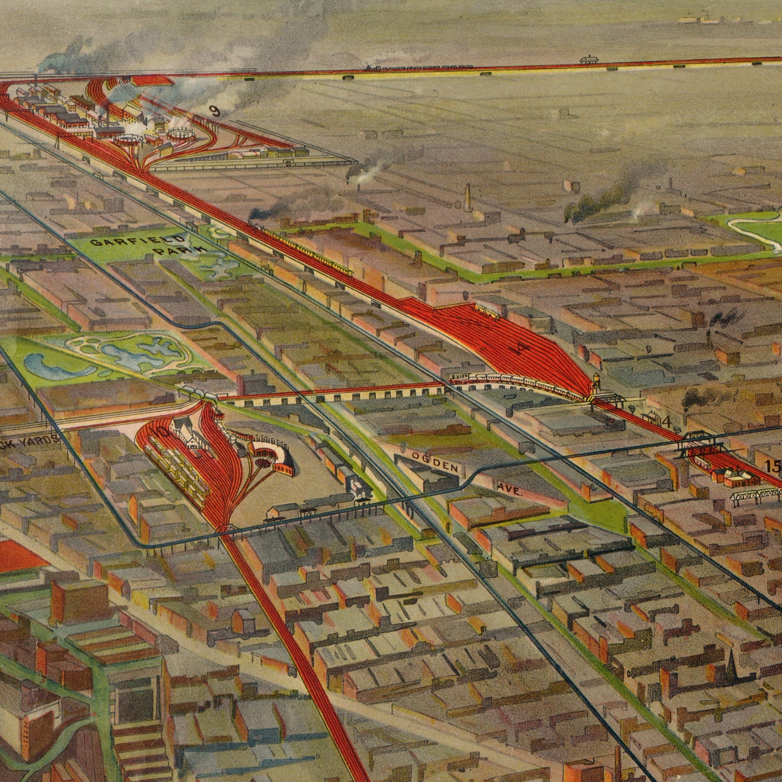 Old Map of Chicago (1902) Chicago Railroad Map, Chicago Map, Vintage ...