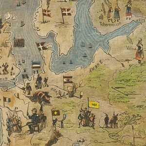 Old World Map, 1876 - "a Tour of the World" From Le Monde - 19th ...