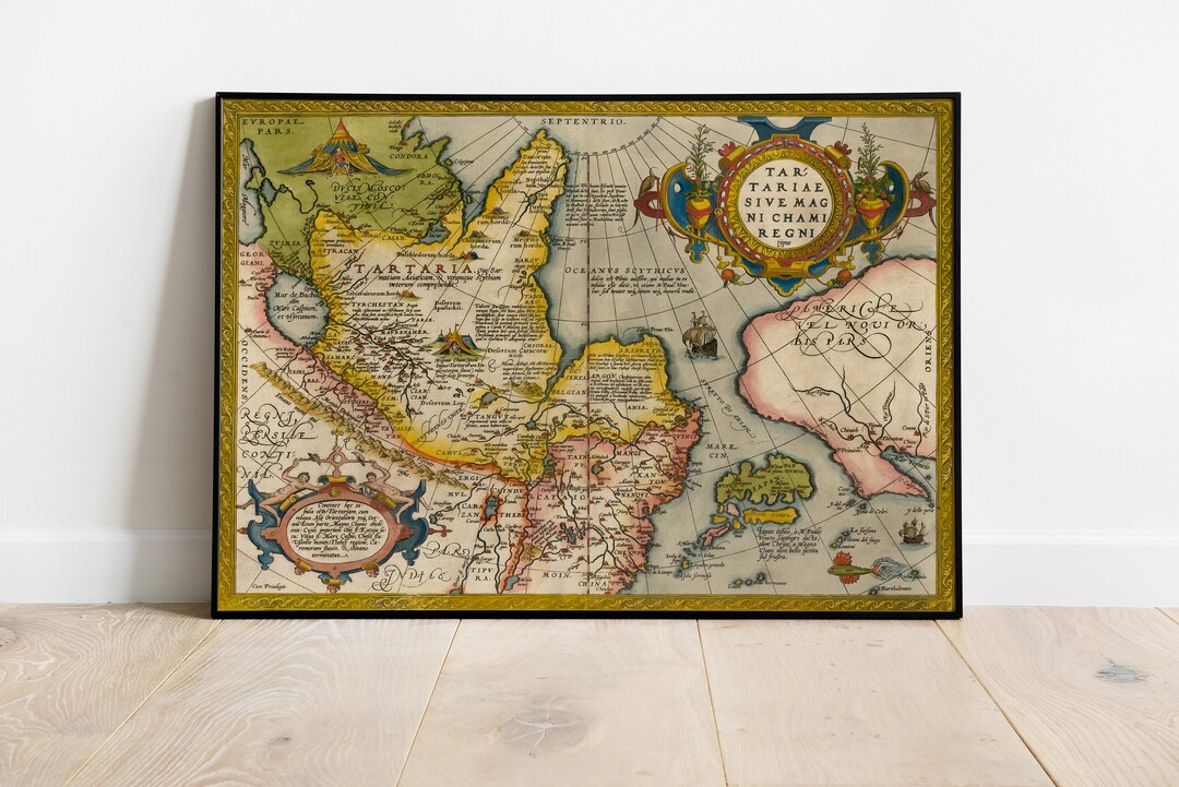 Beautiful Vintage Map of Tartaria 1570 | Old Map Print | Vintage Wall ...