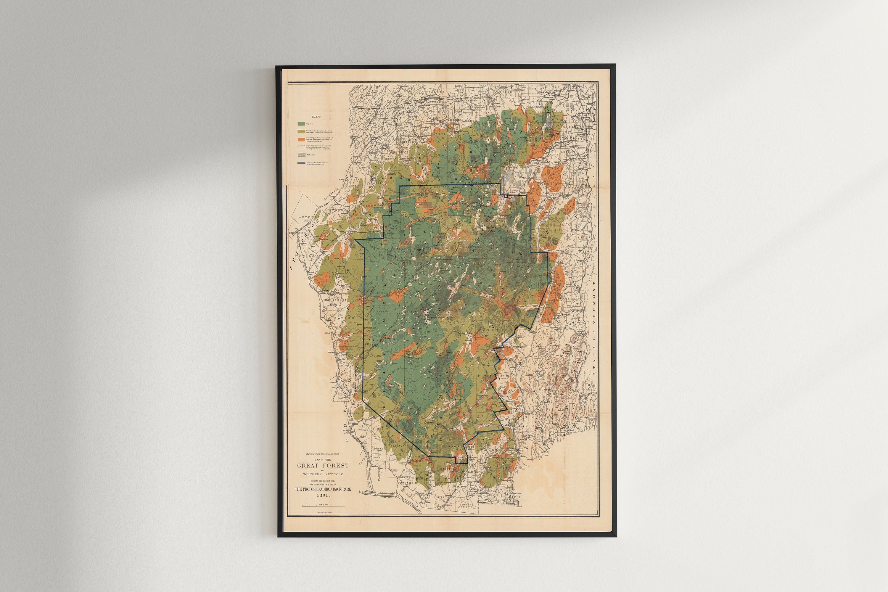 Map Adirondacks Historic Map, the Proposed Adirondack Park, C1890 - Etsy Map Adirondacks Historic Map, the Proposed Adirondack Park, C1890 - Etsy