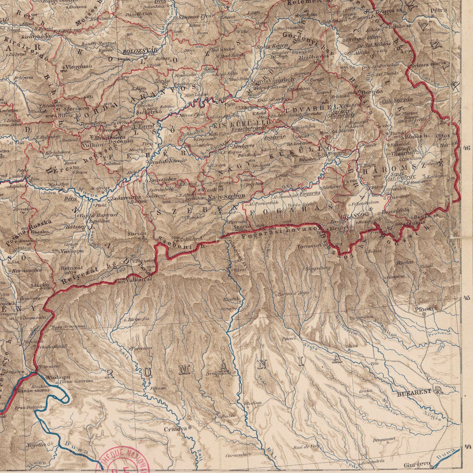 Vintage Map of Hungary, Old Hungary Map, Hungary Poster Map, Hungary ...