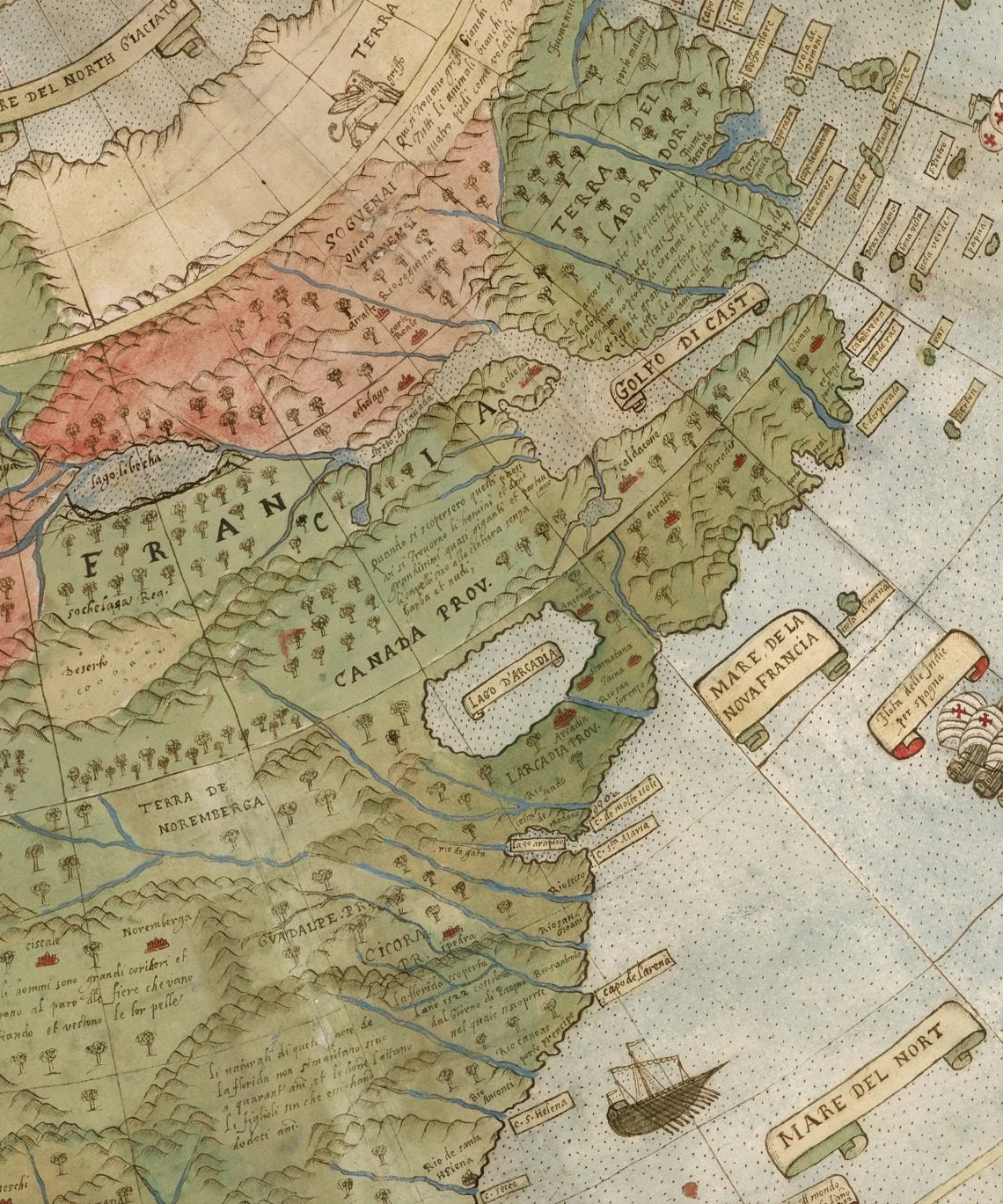 Ancient Flat Earth Map - 1587 by Monte Urbano - Large World Map Wall ...