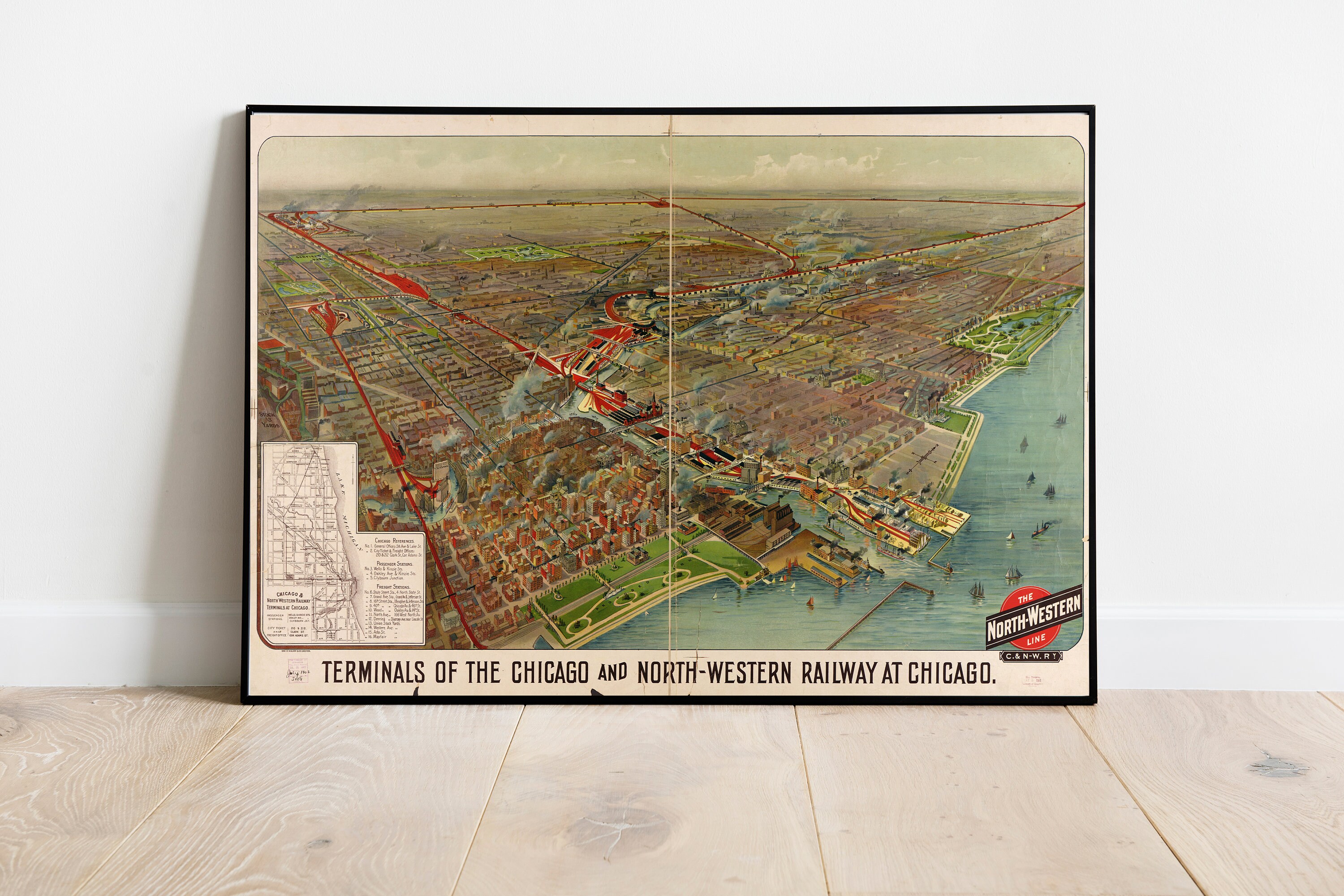 Old Map of Chicago (1902) Chicago Railroad Map, Chicago Map, Vintage ...