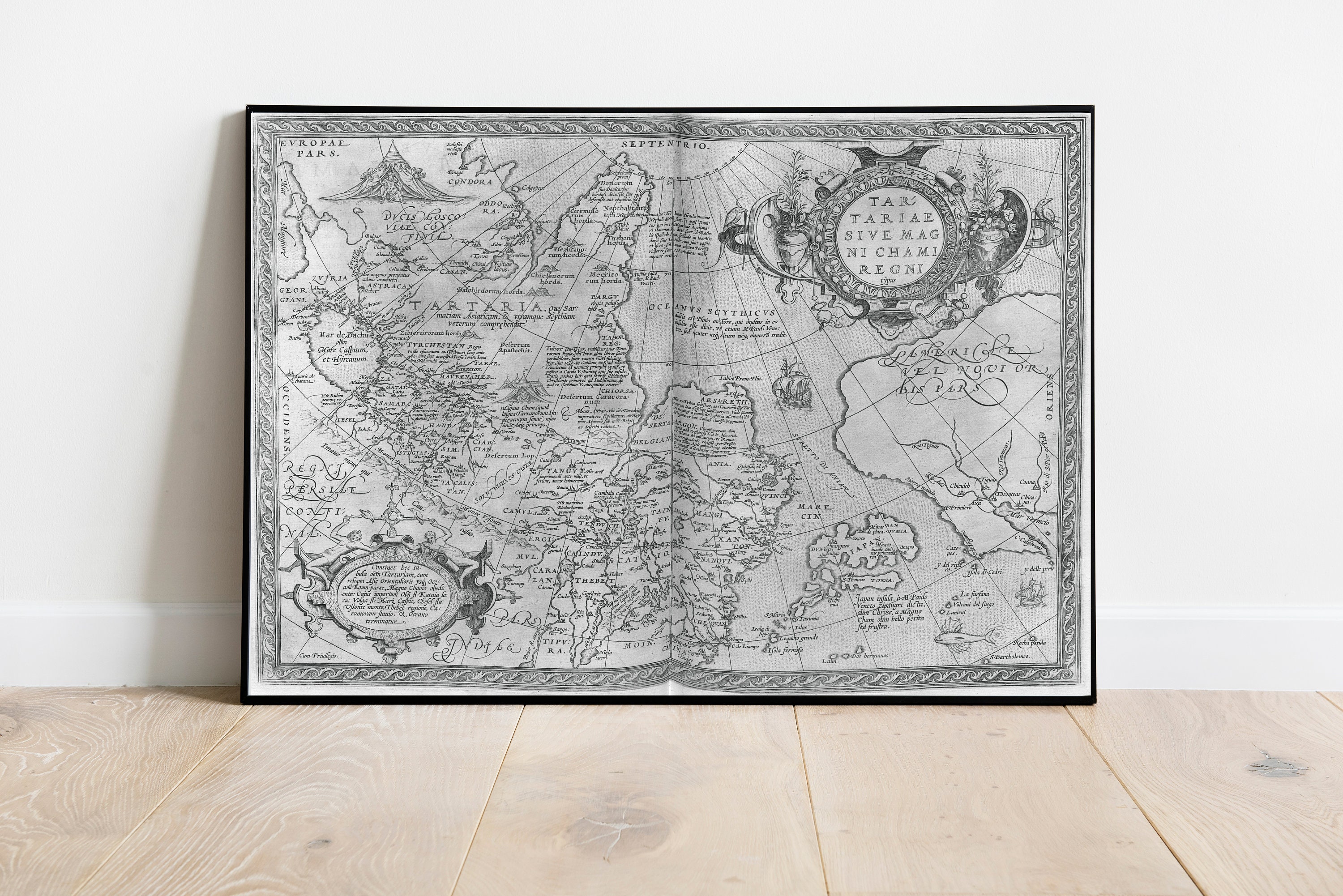 Beautiful Vintage Map of Tartaria 1570 | Old Map Print | Vintage Wall ...