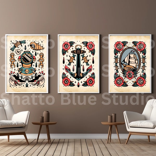 Nautical Tattoo - Etsy