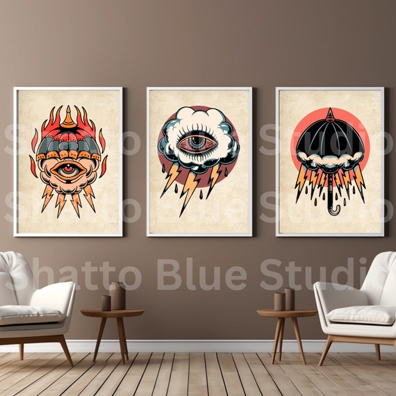 American traditional eye tattoo flash | Orangetattooshop.com