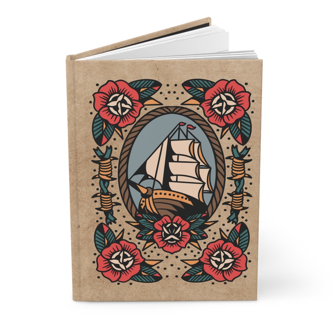 Traditional Tattoo Flash, Nautical Tattoo, Ship Tattoo Flash, Hardcover ...