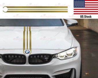M Style Hood Stripe Hash Mark Racing Stripe Rally Decal Kit for BMW 7 ...