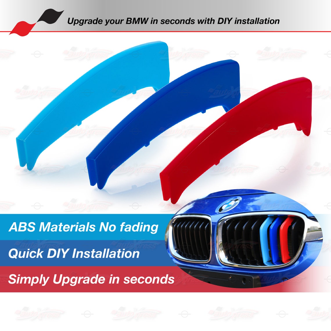 Performance 12 SLATS Kidney Grille 3 Color Cover Clips for BMW - Etsy