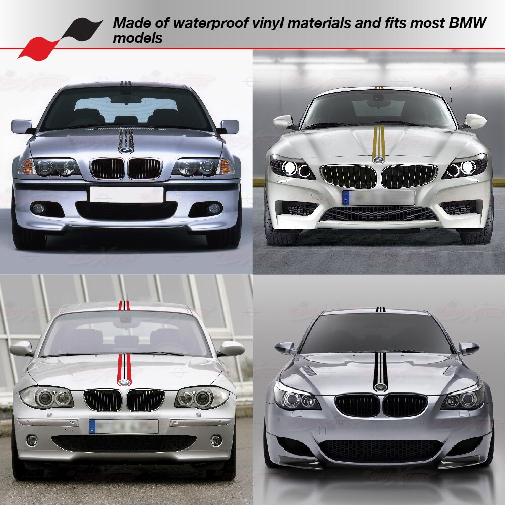 For BMW Racing Body Car Hood Bonnet Roof Rear Trunk Exterior Decal ...