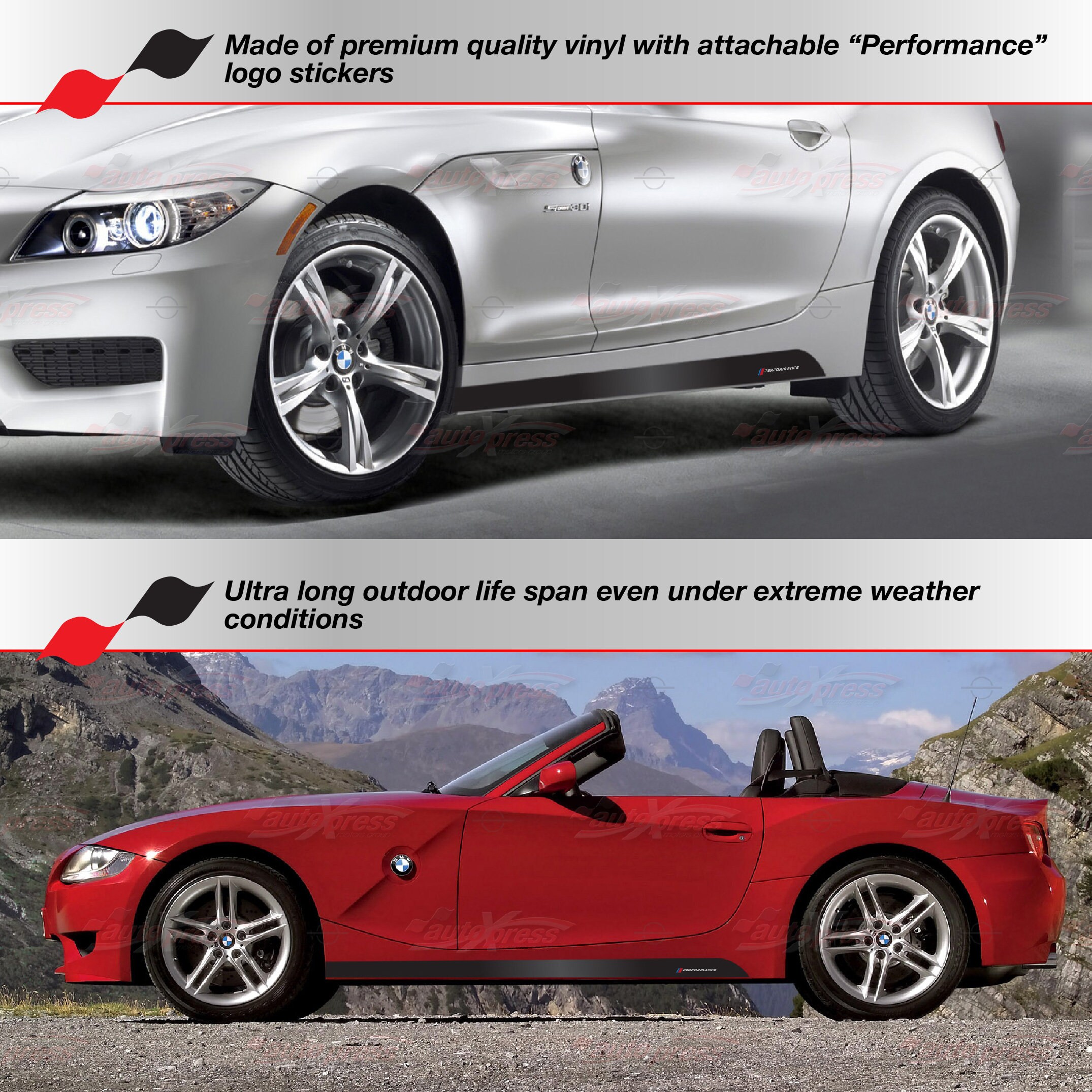 Performance Side Skirt Decals Racing Stripes 3D CARBON PATTERN Finish ...