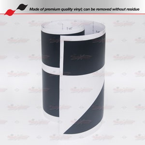 Performance Side Skirt Decals Racing Stripes MATTE BLACK Finish Vinyl ...