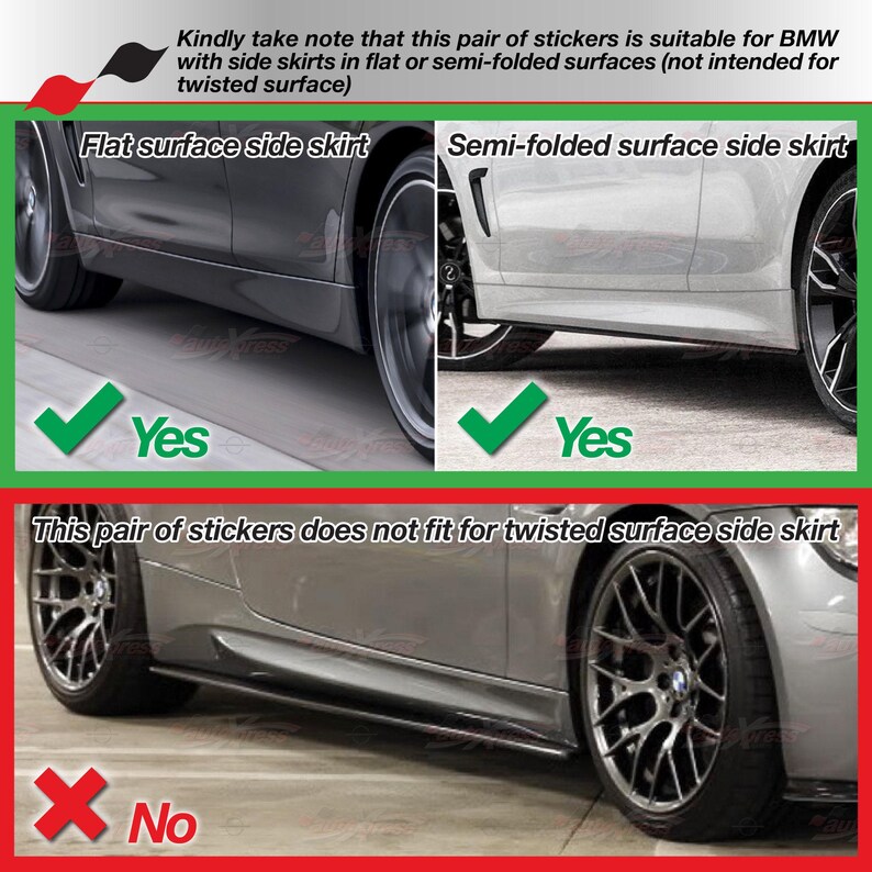 Performance Side Skirt Decals Racing Stripes 3D CARBON PATTERN Finish ...