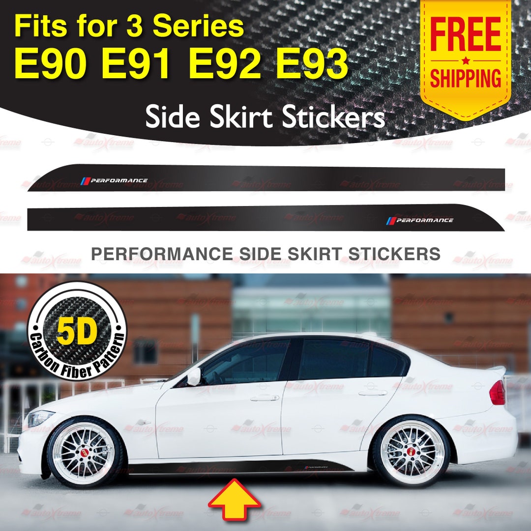 Performance Sport Side Skirt Stripes 5D CARBON PATTERN Vinyl Decals ...