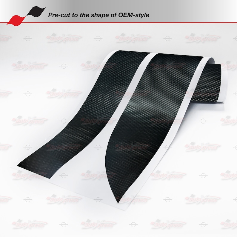 Performance Side Skirt Decals Racing Stripes 5D CARBON PATTERN Finish ...