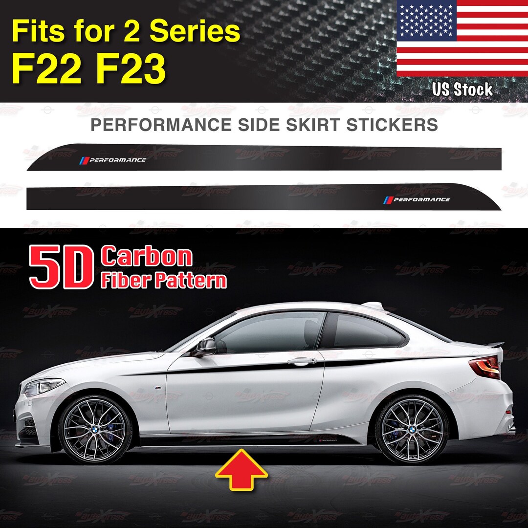 Performance Side Skirt Stickers 5D CARBON PATTERN Vinyl Styling ...