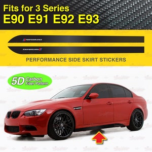 Performance Side Skirt Decals Racing Stripes 5D CARBON PATTERN Finish ...