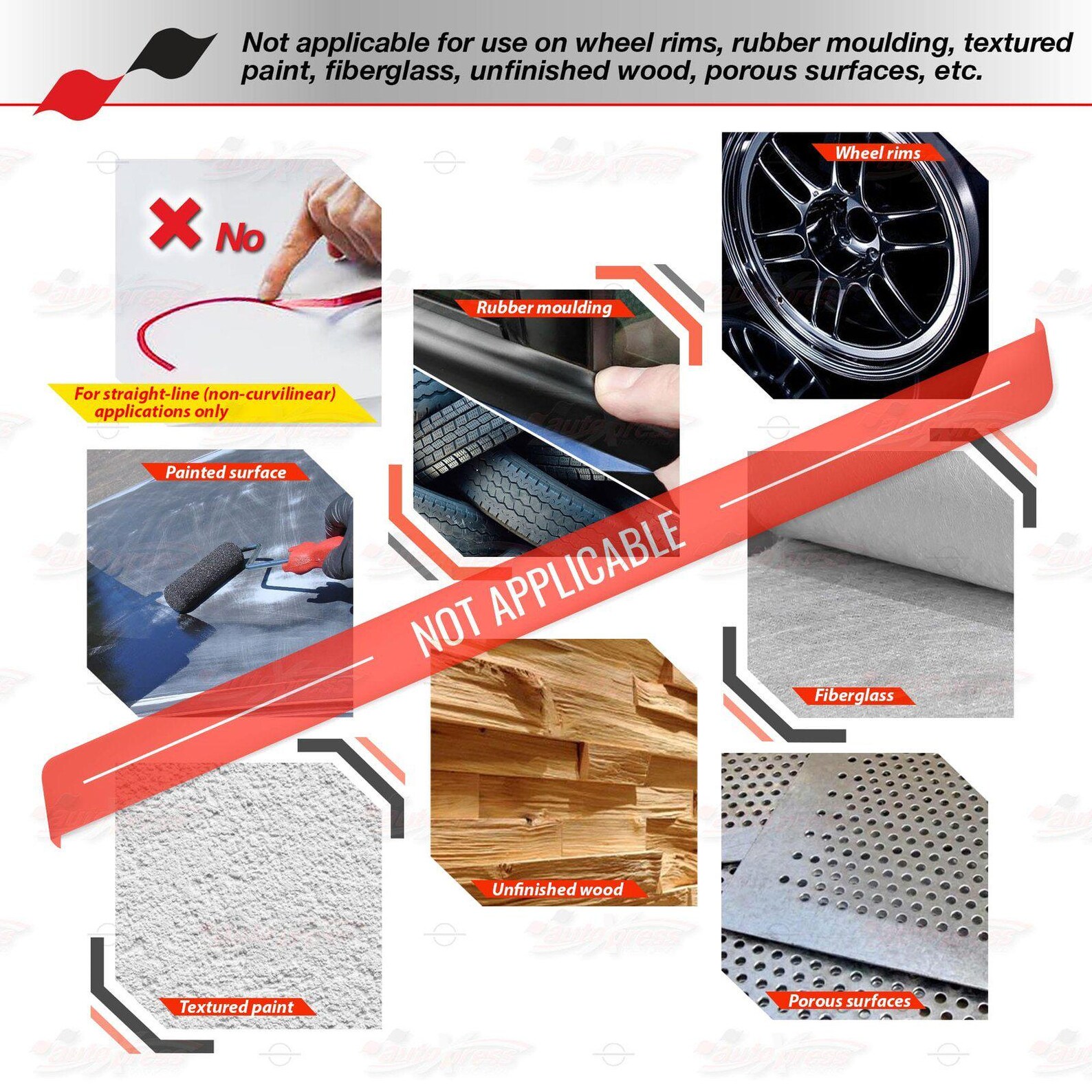 3" Roll Vinyl Pinstriping Pin Stripe Outline Car Motorcycle Bike Tape ...