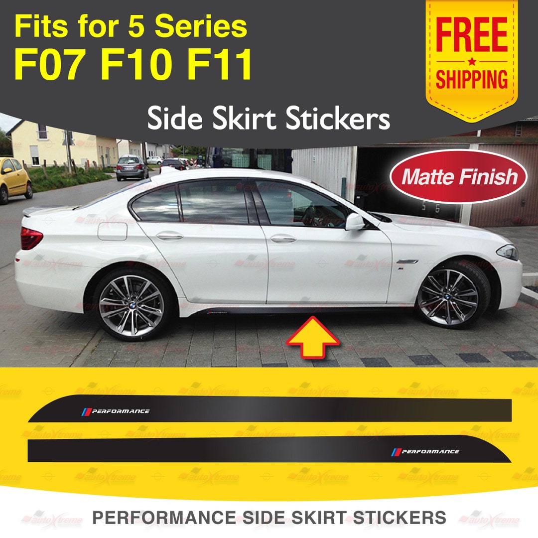 Performance Sport Side Skirt Stripes MATTE BLACK Vinyl Decals Graphic ...