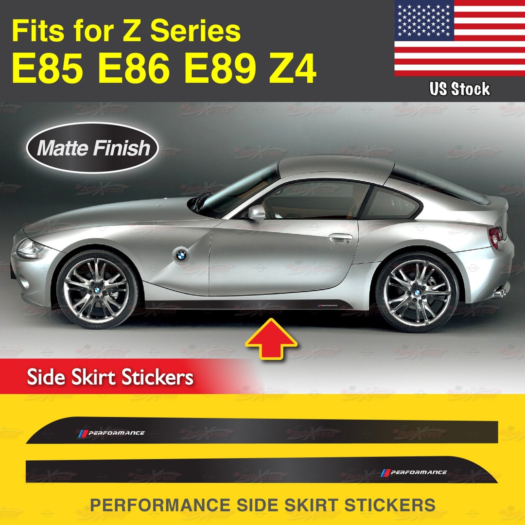 Performance Side Skirt Stickers MATTE BLACK Vinyl Styling Adhesive ...