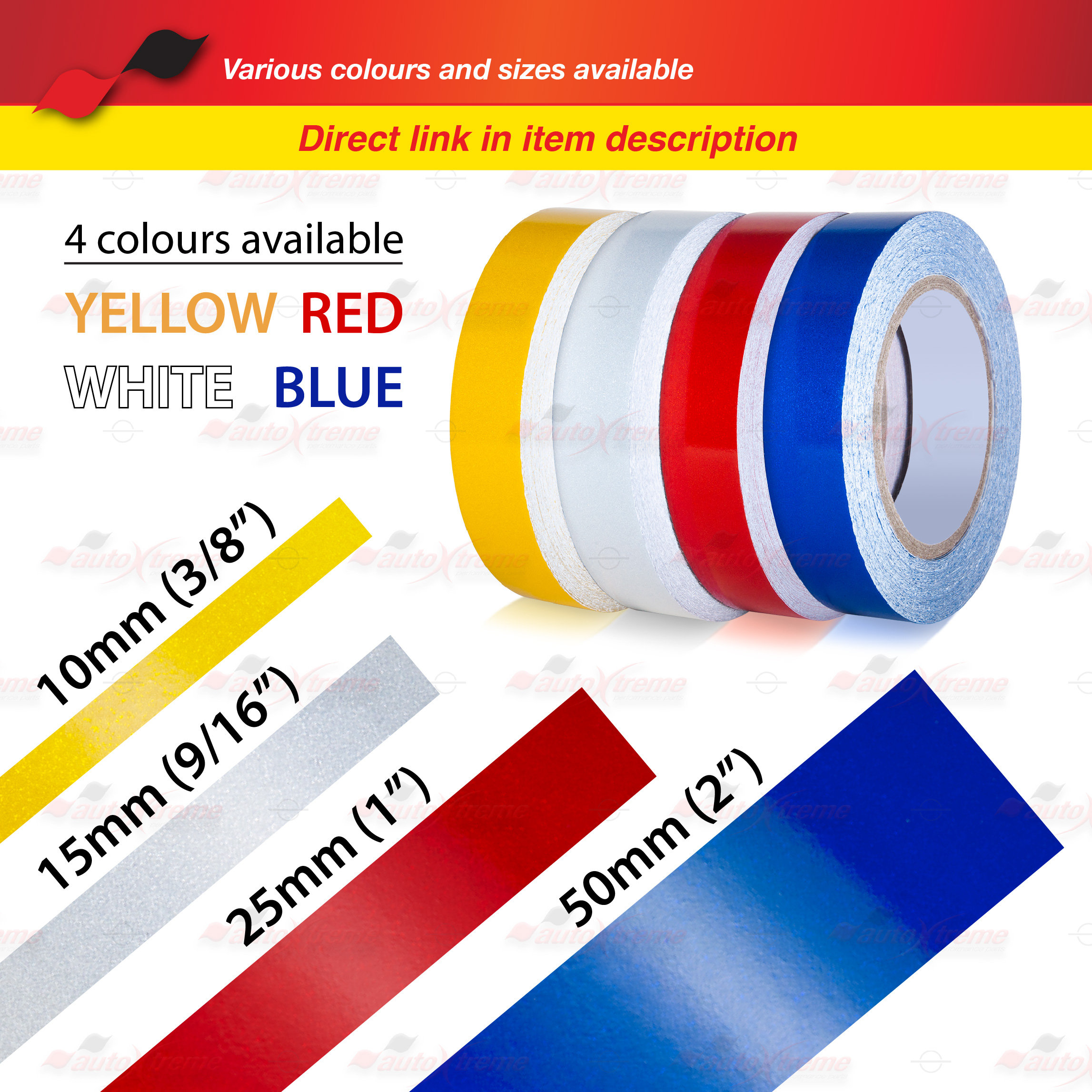 3M 65ft or 147ft REFLECTIVE High Intensity Weatherproof Self-adhesive ...