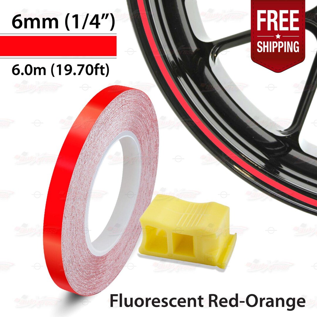 1/4" 6mm Pin Stripe Striping Wheel Rim Tape Decal Vinyl Sticker ...