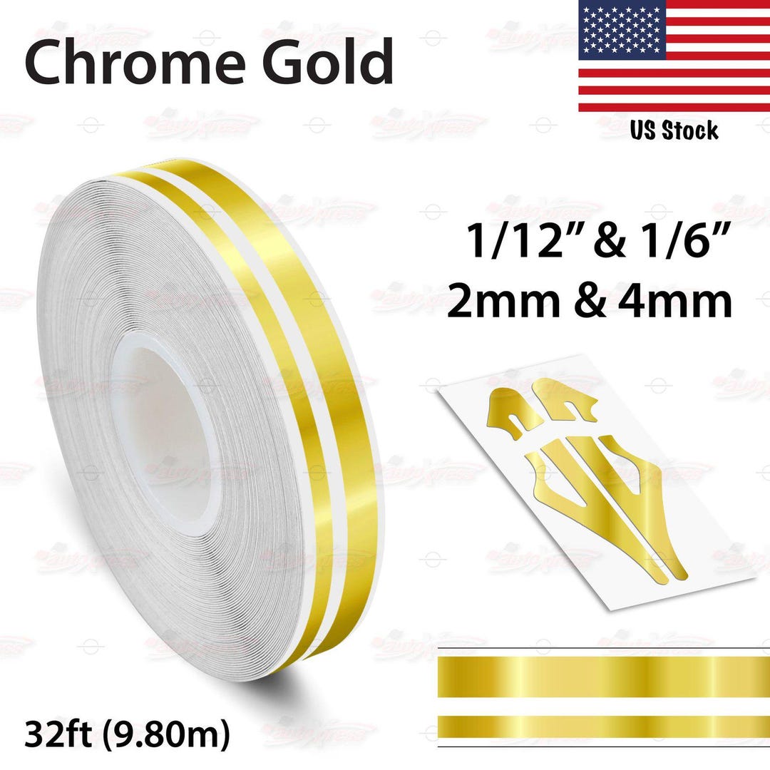 1/2" Vinyl Pinstriping Pin Stripe Twin Outlines Car Motorcycle Bike ...