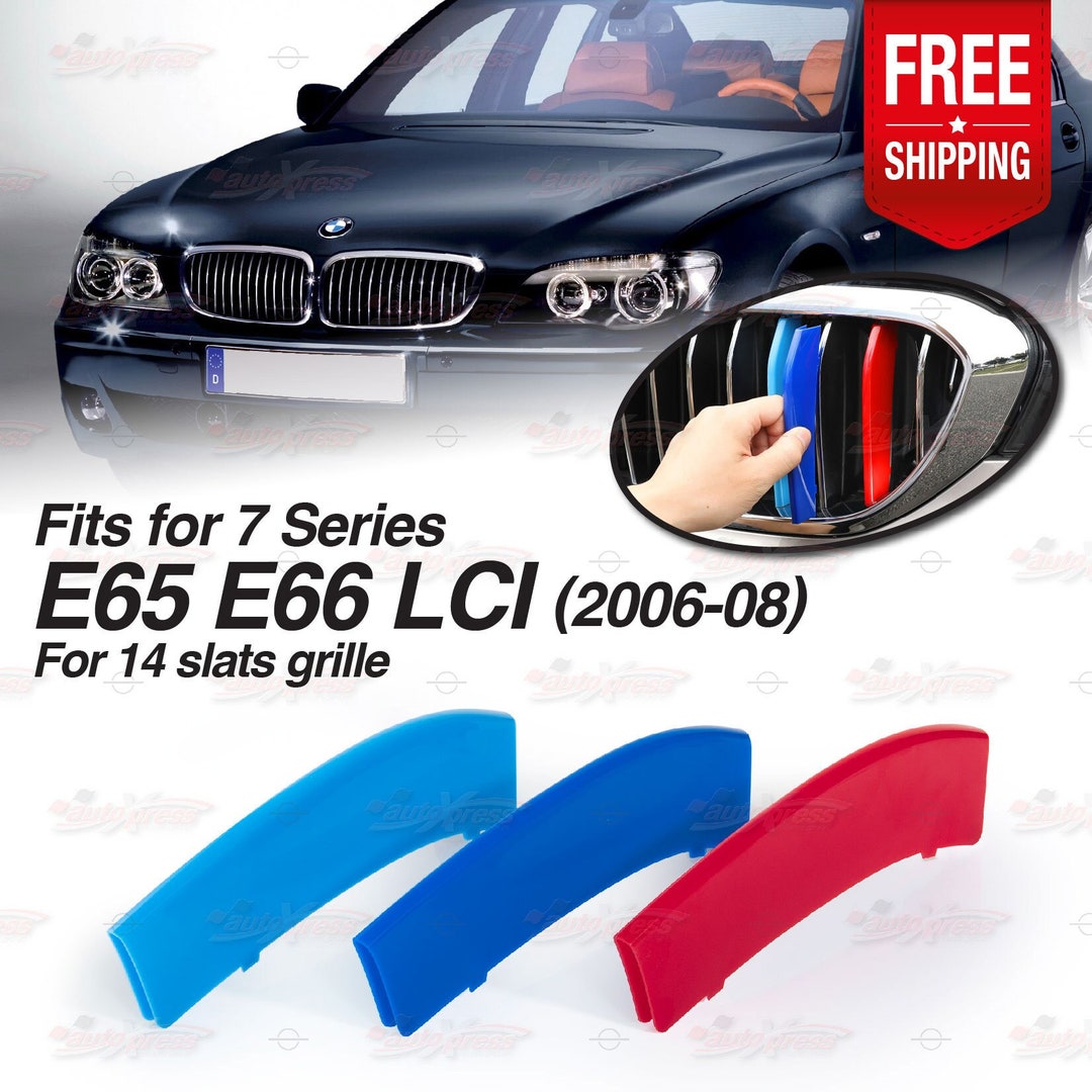 M-sport 14 Slats Kidney Grill Grille 3 Color Cover Clips for BMW 7 ...