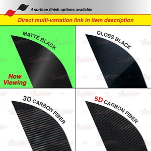 Performance Side Skirt Decals Racing Stripes MATTE BLACK Finish Vinyl ...