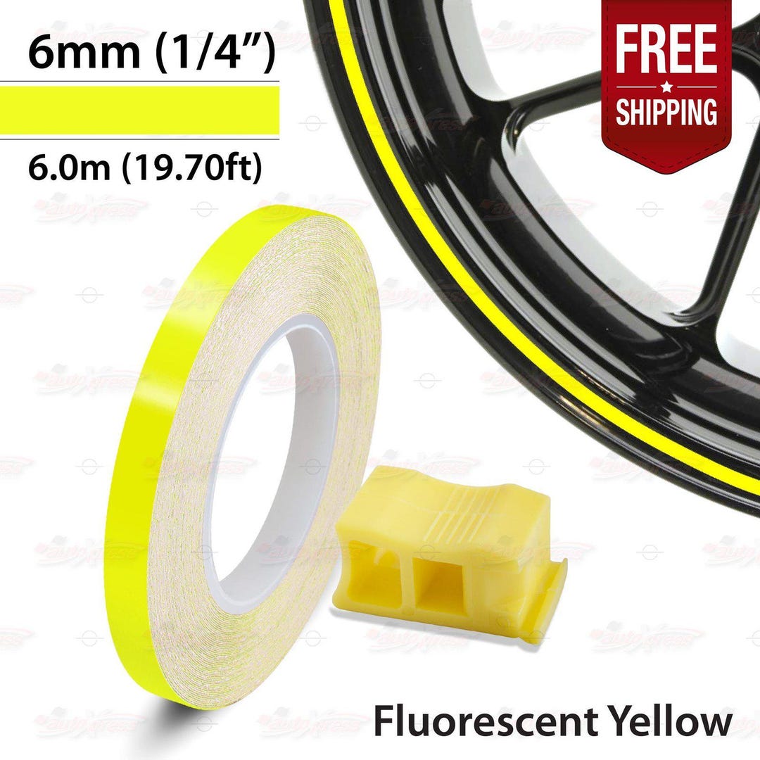 1/4" 6mm Pin Stripe Striping Wheel Rim TAPE Decal Vinyl Sticker ...