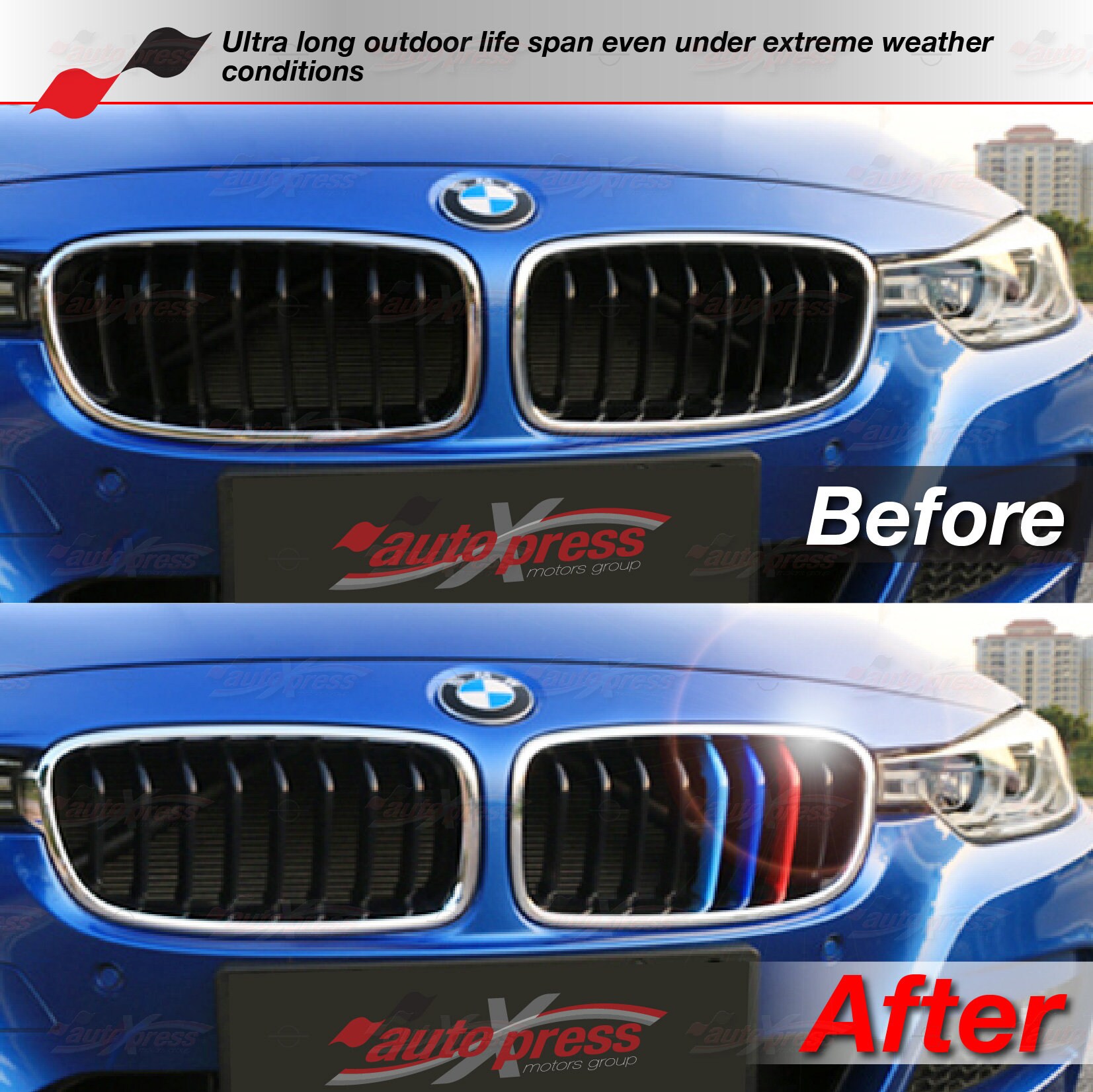 Performance 9 SLATS Kidney Grille 3 Color Cover Clips for BMW Z Series ...