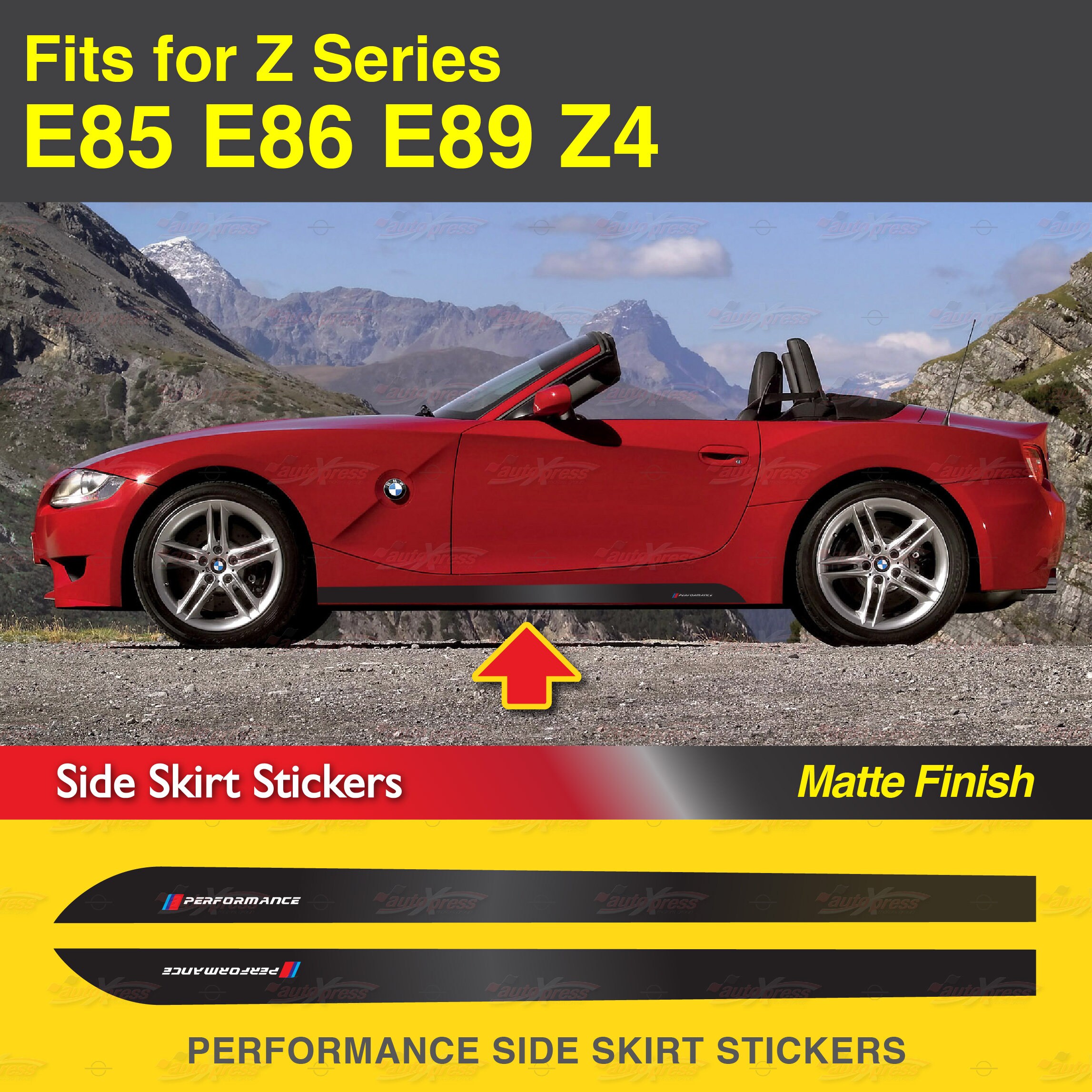 Performance Side Skirt Stickers MATTE BLACK Vinyl Styling - Etsy