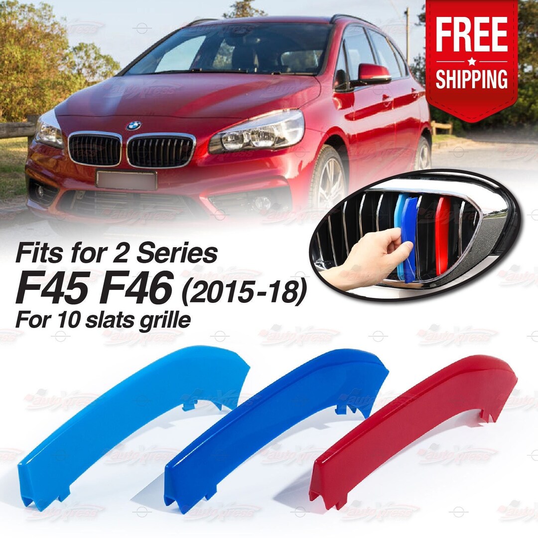 M-sport 10 Slats Kidney Grill Grille 3 Color Cover Clips for BMW 2 ...