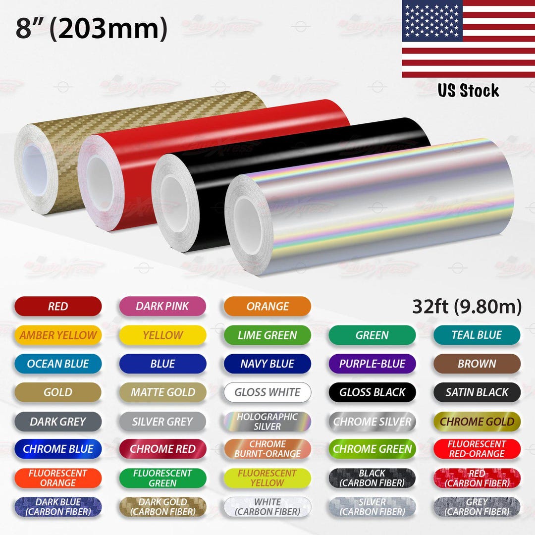 8" 203mm Pinstriping Pin Stripe Tape Outline Decoration Decals Vinyl ...