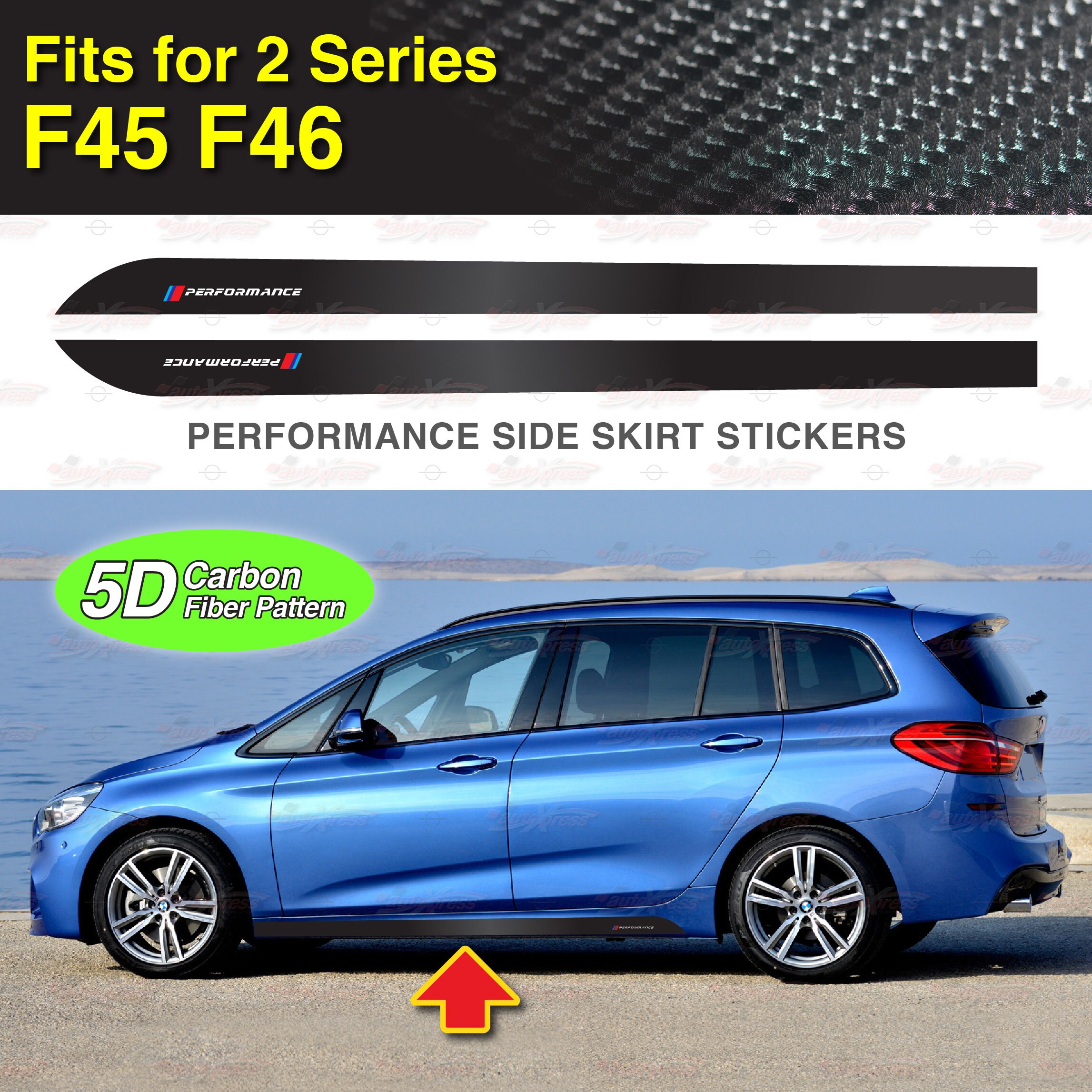 Performance Side Skirt Decals Racing Stripes 5D CARBON PATTERN - Etsy