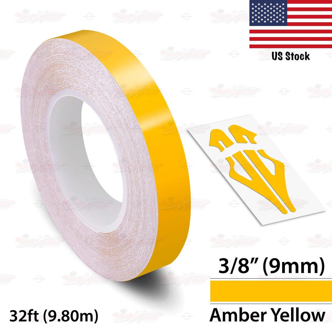 3/8" Roll Vinyl Pinstriping Pin Stripe Outline Car Motorcycle Bike Tape ...