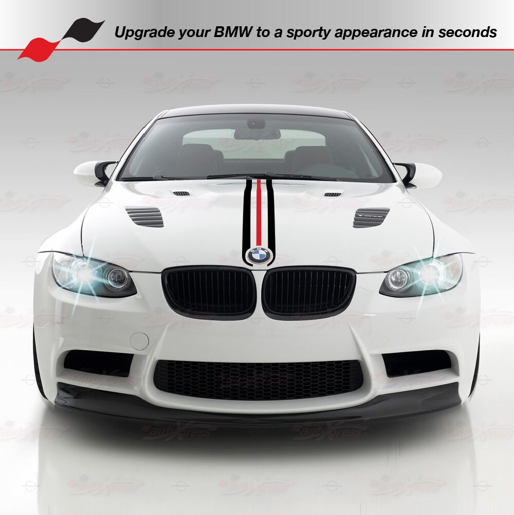 For BMW Engine Car Hood Bonnet Racing Triple-line Stripe - Etsy