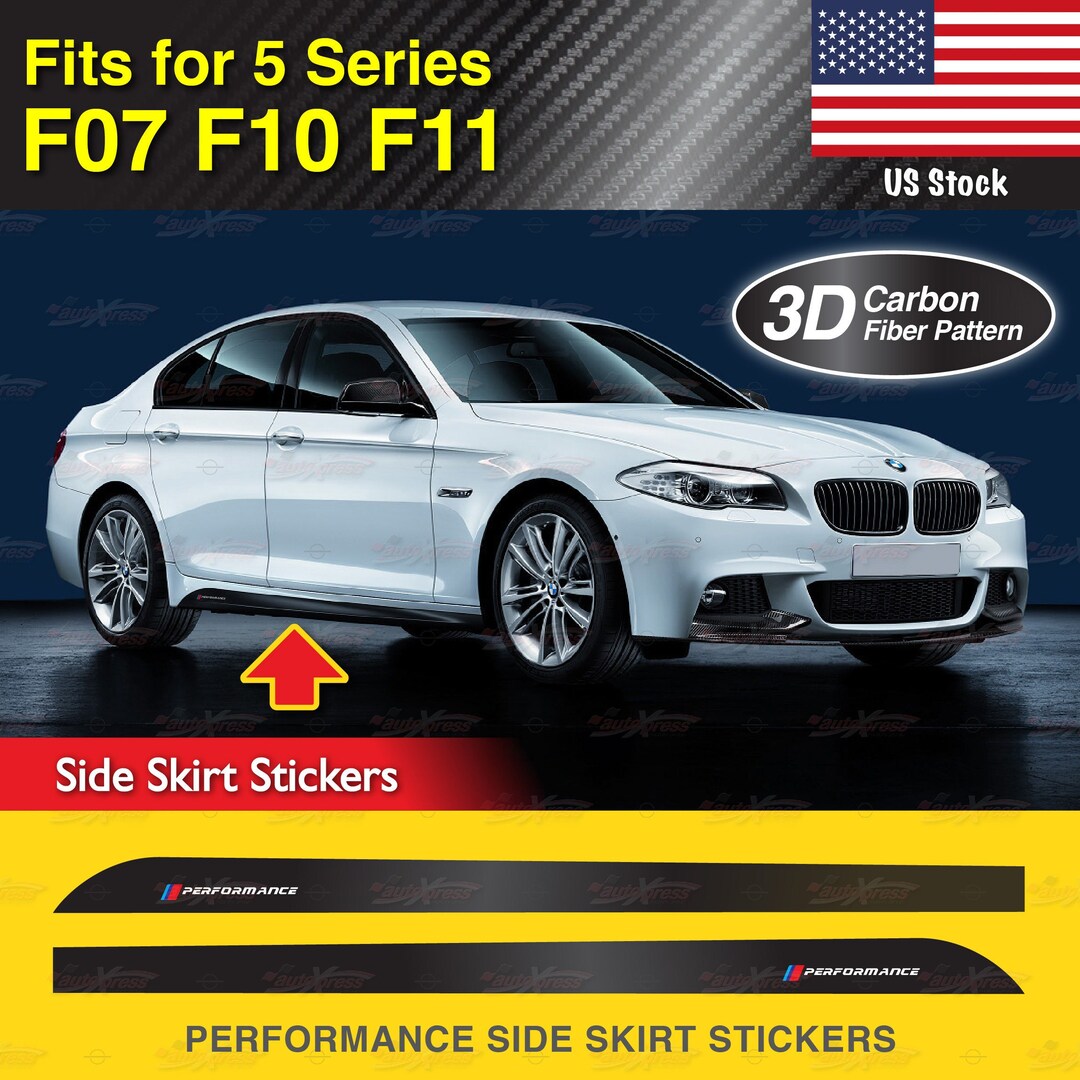 Performance Side Skirt Stickers 3D CARBON PATTERN Vinyl Styling ...
