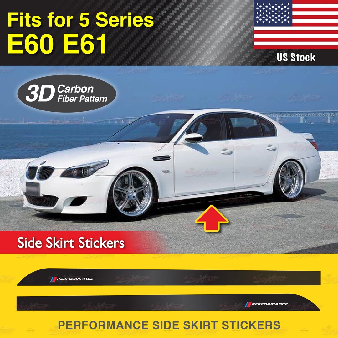 Performance Side Skirt Stickers 3D CARBON PATTERN Vinyl Styling ...