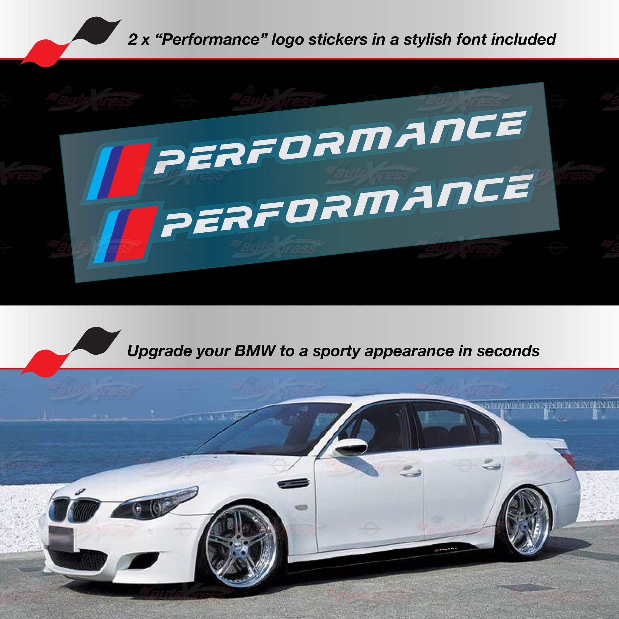 Performance Side Skirt Decals Racing Stripes MATTE BLACK Finish Vinyl ...