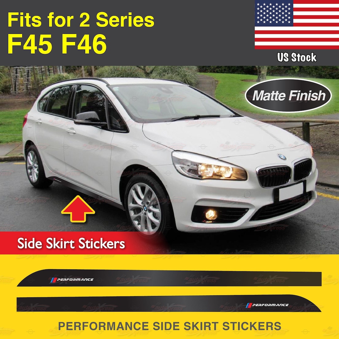 Performance Side Skirt Stickers MATTE BLACK Vinyl Styling Adhesive ...