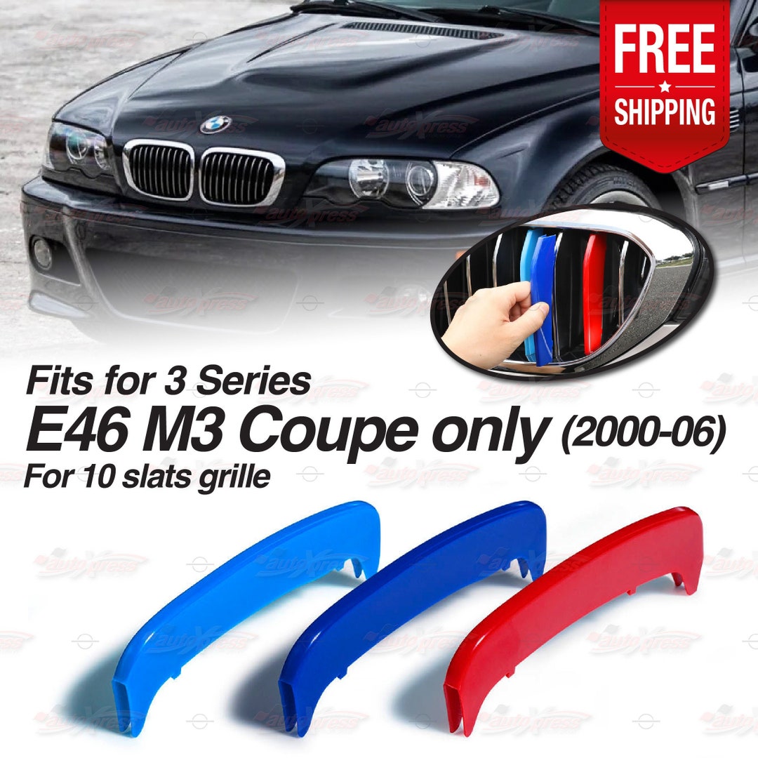 M-sport 10 Slats Kidney Grill Grille 3 Color Cover Clips for BMW 3 ...